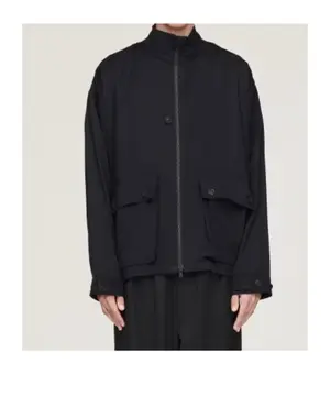 Y3 Rayon Twill Zipped Coat