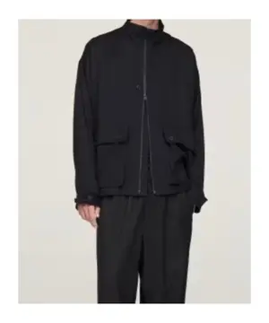 Y3 Rayon Twill Zipped Coat