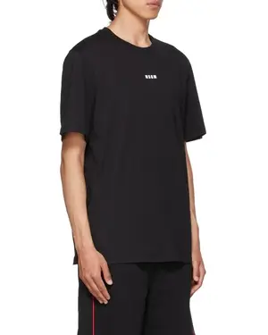 MSGM Logo Printed Crewneck T-shirt - Black