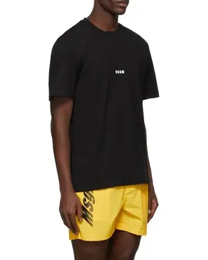 MSGM Logo Printed Crewneck T-shirt - Black