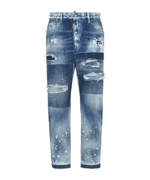Dsquared2 Distressed Straight-leg Jeans