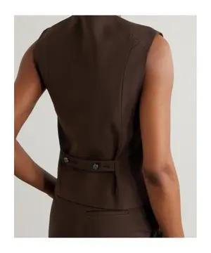 Loulou De Saison Teora Stretch-wool Vest - Brown