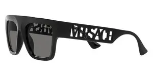 Versace Logo Embossed Square Frame Sunglasses