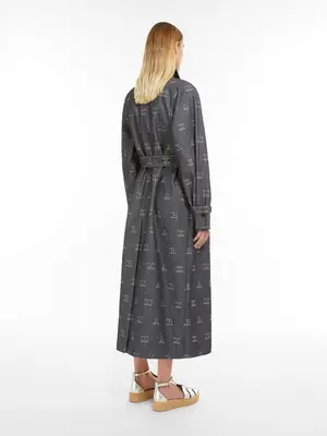 Max Mara Jacquard Pattern Button Trench Coat