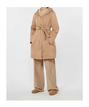 Max Mara Reversible Hooded Cotton Jacket With Belt