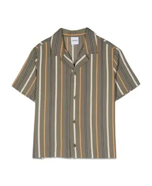 Aspesi Striped Short-sleeve Shirt - Gray