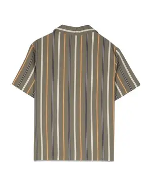 Aspesi Striped Short-sleeve Shirt - Gray