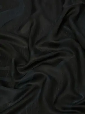 Max Mara Frayed-edge Scarf - Black