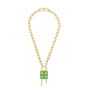 Givenchy 4g Padlock Chain Necklace - Yellow