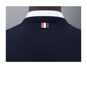 Thom Browne 4-bar Striped Trim Pullover