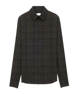 Saint Laurent Cassandre Checked Shirt - Black