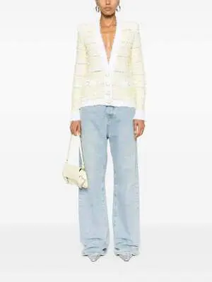 Balmain V-neck Textured Cardigan