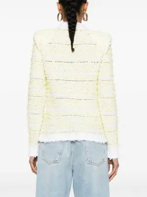 Balmain V-neck Textured Cardigan