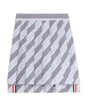 Thom Browne Pleated Stripe Skirt - Medium Gray