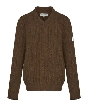 MAISON MARGIELA V-neck Ribbed Sweater