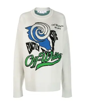 Off-White Intarsia-logo Jumper