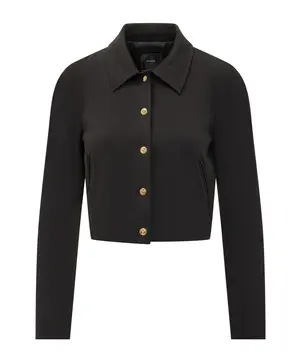 Pinko Cropped Jacket With Button Closure