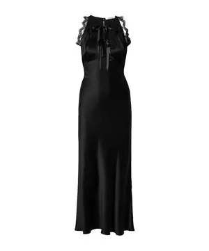 RODARTE Lace-trimmed Silk-satin Gown