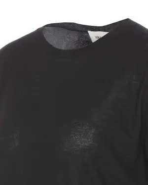 LISA YANG Ari Short Sleeve Knit T-shirt - Black