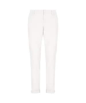 DONDUP Gaubert Slim Fit Cotton Trousers - White