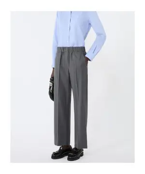 Max Mara Wool Flannel Trousers