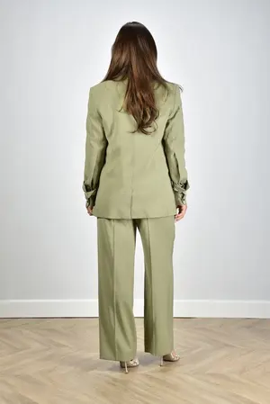 Ami Single-breasted Textured Blazer - Green