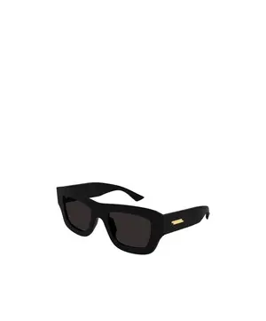 Bottega Veneta Rectangular Frame Sunglasses - Black