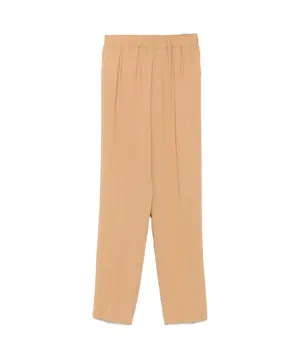 FORTE_FORTE Elastic Waist Pleated Casual Pants