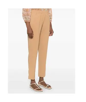 FORTE_FORTE Elastic Waist Pleated Casual Pants