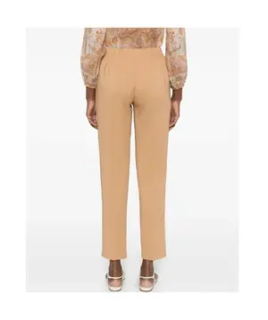 FORTE_FORTE Elastic Waist Pleated Casual Pants