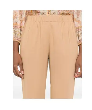 FORTE_FORTE Elastic Waist Pleated Casual Pants