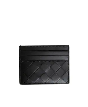 Bottega Veneta Intrecciato Card Case - Black