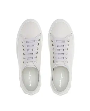 FERRAGAMO Logo Embossed Low-top Sneakers - White