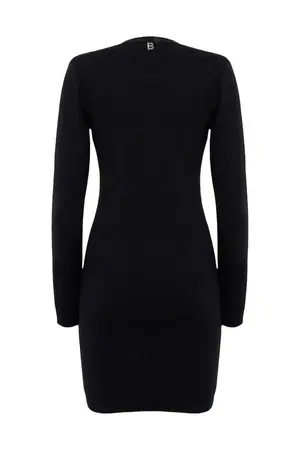 BLUGIRL V-neck Long Sleeve Ribbed Dress