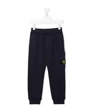 Stone Island Logo-patch Cotton Track Pants - Blue