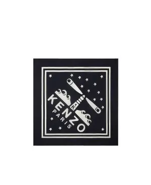 Kenzo Lighthouse' Large Square Scarf - Black