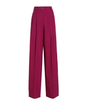 Dolce & Gabbana Pleated Wide-leg Trousers - Purple
