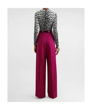 Dolce & Gabbana Pleated Wide-leg Trousers - Purple