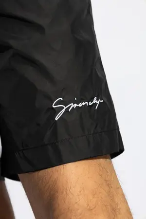 Givenchy Logo Embroidered Swim Shorts - Black