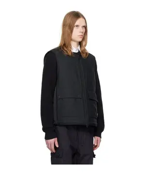 Hugo Boss Zip-up Waistcoat With Logo Detail