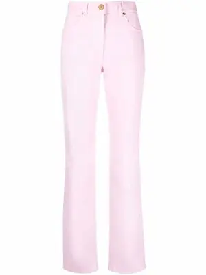 Versace High-waisted Straight Leg Trousers