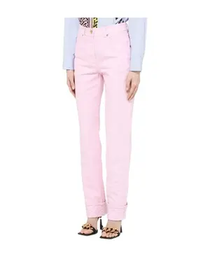 Versace High-waisted Straight Leg Trousers