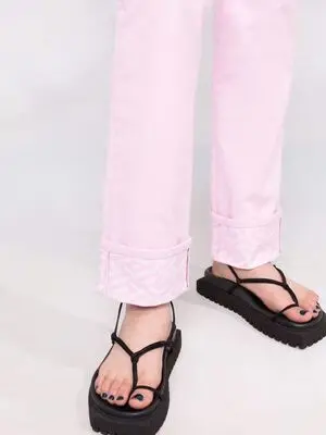 Versace High-waisted Straight Leg Trousers