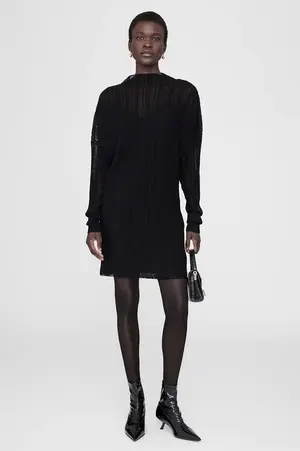 ANINE BING Clare Sheer Mini Dress