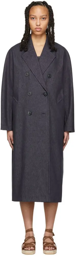 Max Mara Denim Logo Coat