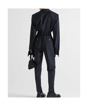 Prada Pleated Tailored Trousers - Blue
