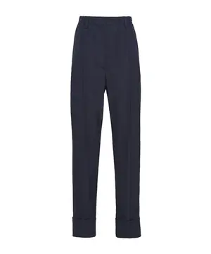 Prada Pleated Tailored Trousers - Blue