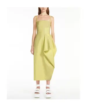 Sportmax Sleeveless Midi Dress With Draped Detailing