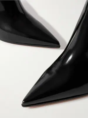 GIANVITO ROSSI Pointed Toe Zip-up Ankle Boots - Black