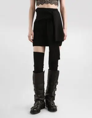 Dolce & Gabbana Knitted Mini Skirt With Embellishments